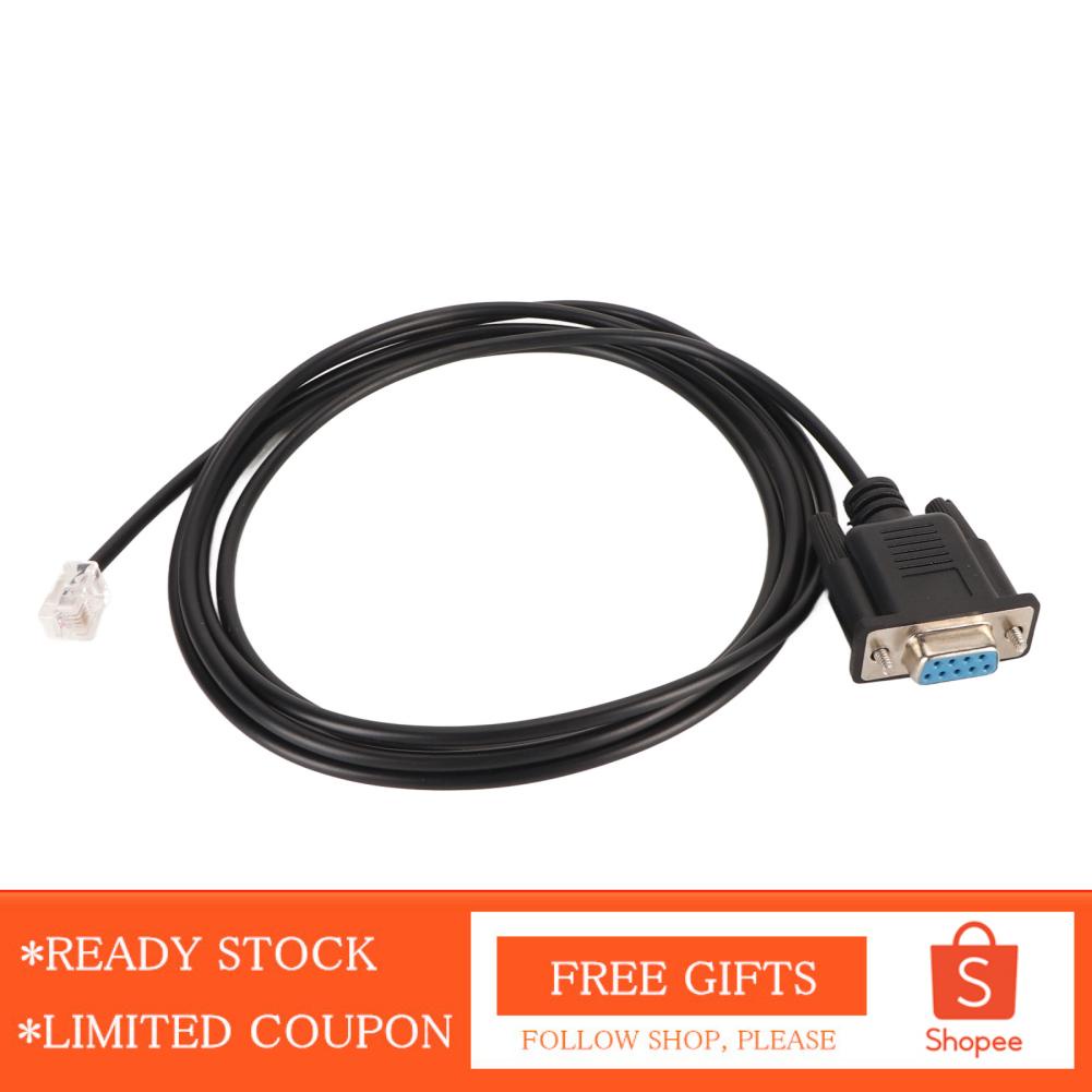 Alwaysonline RS232 DB9Pin Female to RJ11 RJ12 6P6C LAN Network Serial Console Cable for Sevo ...