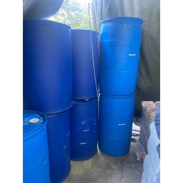 Tong Plastik 200 Liter / Used Closed Top Blue Plastic Drum / Bekas Tong ...