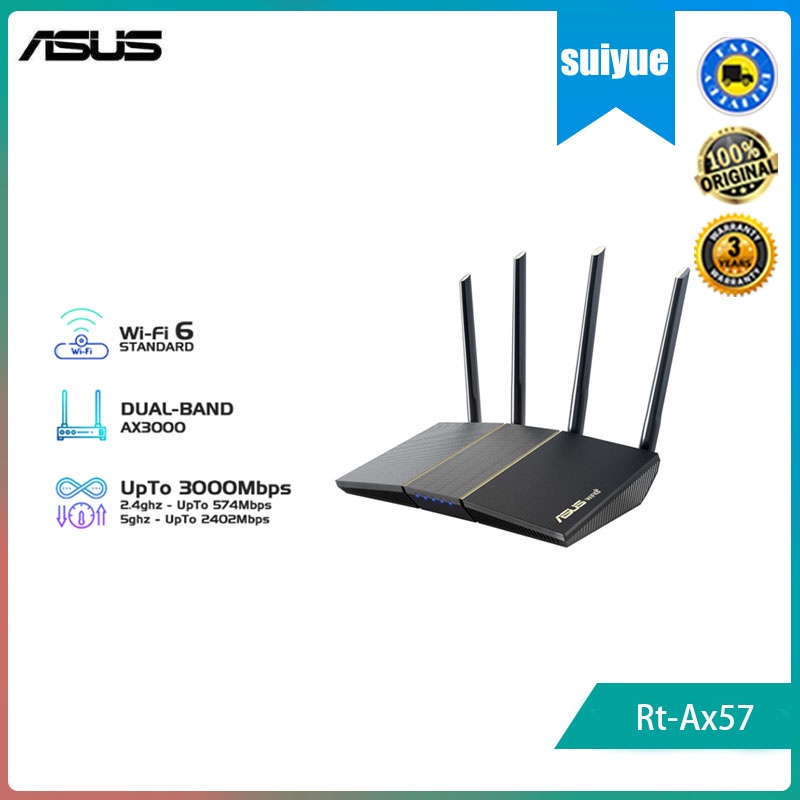 Asus Rt-Ax57 Wireless Router Gigabit Ethernet Dual-Band, W128291859 ...