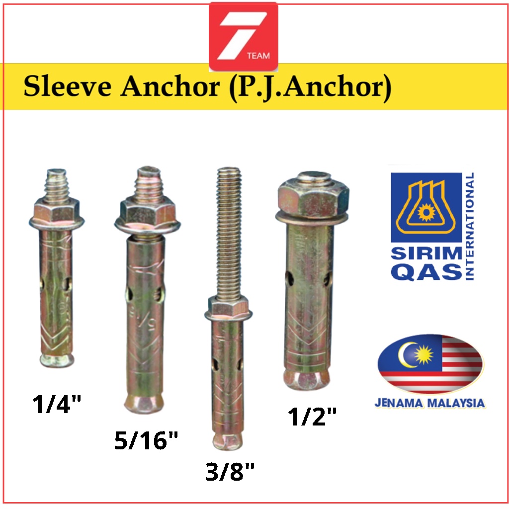 Sleeve Anchor Metal Wall Plug Screw Wall Plug Besi Skru Wall Screw Skru ...