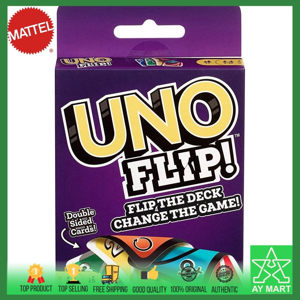 UNO Flip Card Game Play Fun Poker Party Family Collection Original ...