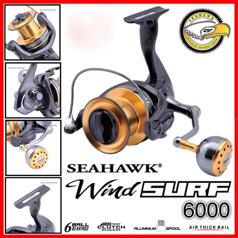 SEAHAWK Windsurf 6000 Surf Spinning Reel Wind Surf Cast Beach /MESIN ...