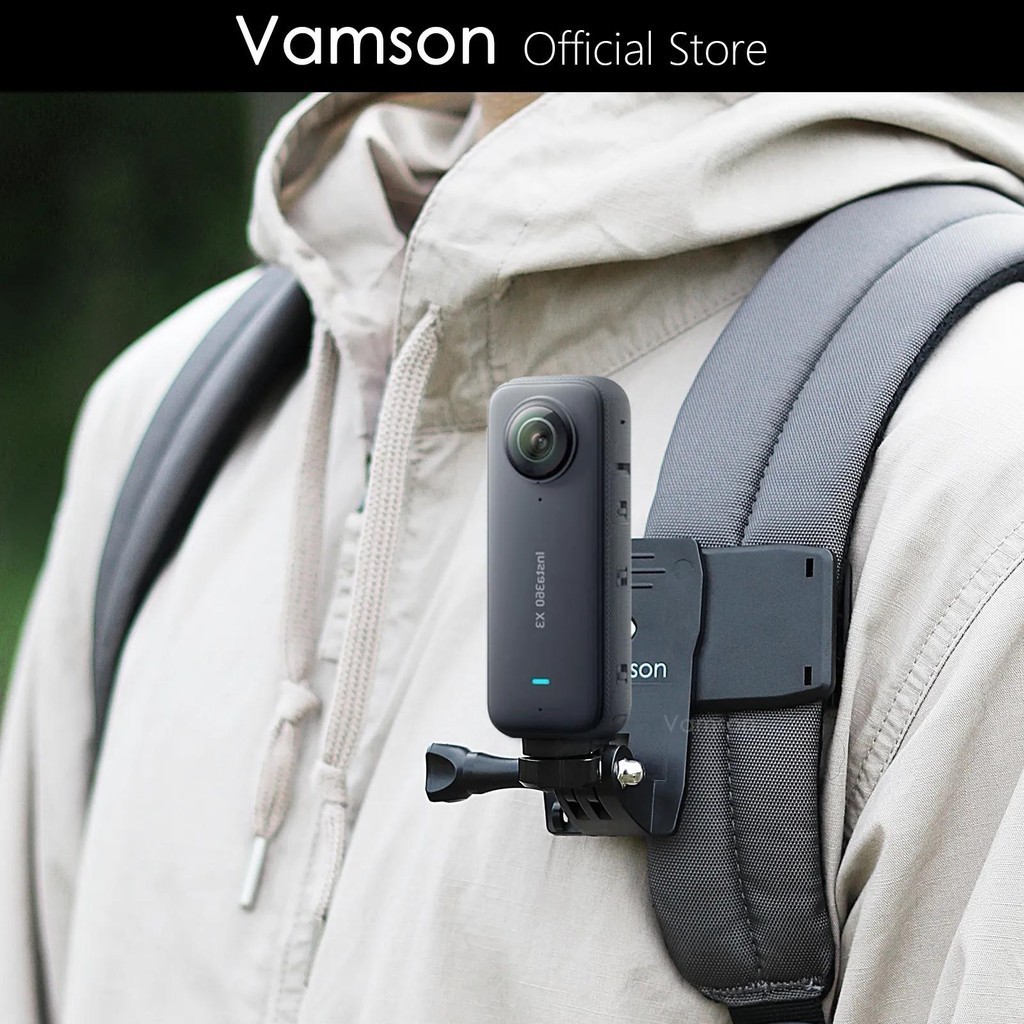 Vamson Backpack Clip for Insta360 x4 x3 x2 for GoPro Hero 13 12 11 10 9 ...