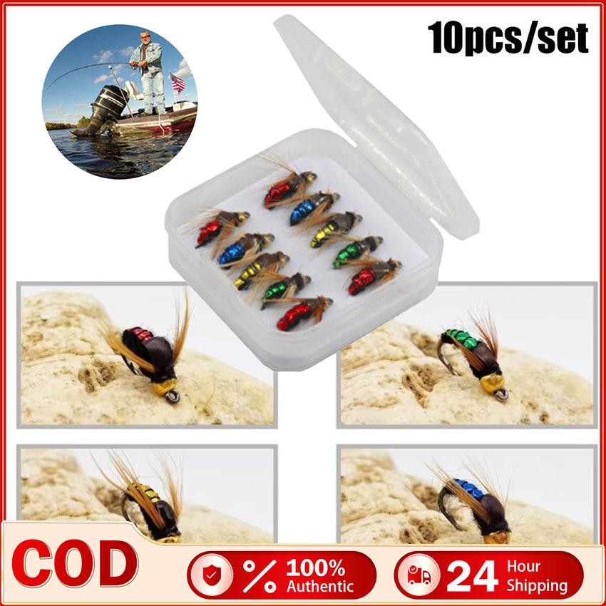 artifact bionic insect lure fake bait 10Pcs Fast Sinking Fly Fishing ...