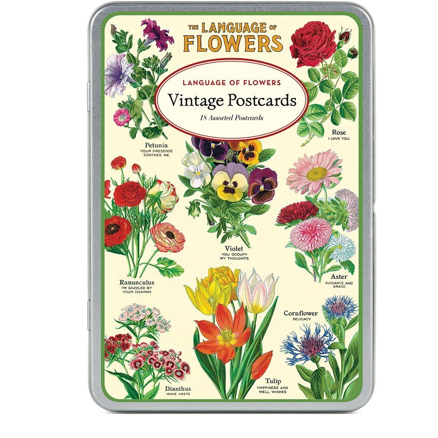 American Cavallini & Co. Replica Study Flower Language Illustrated Book ...