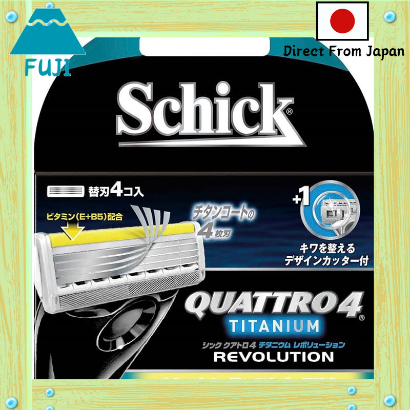 Schick Quattro 4 Titanium Revolution Razor Blades (8-Pack) & (4-Pack ...