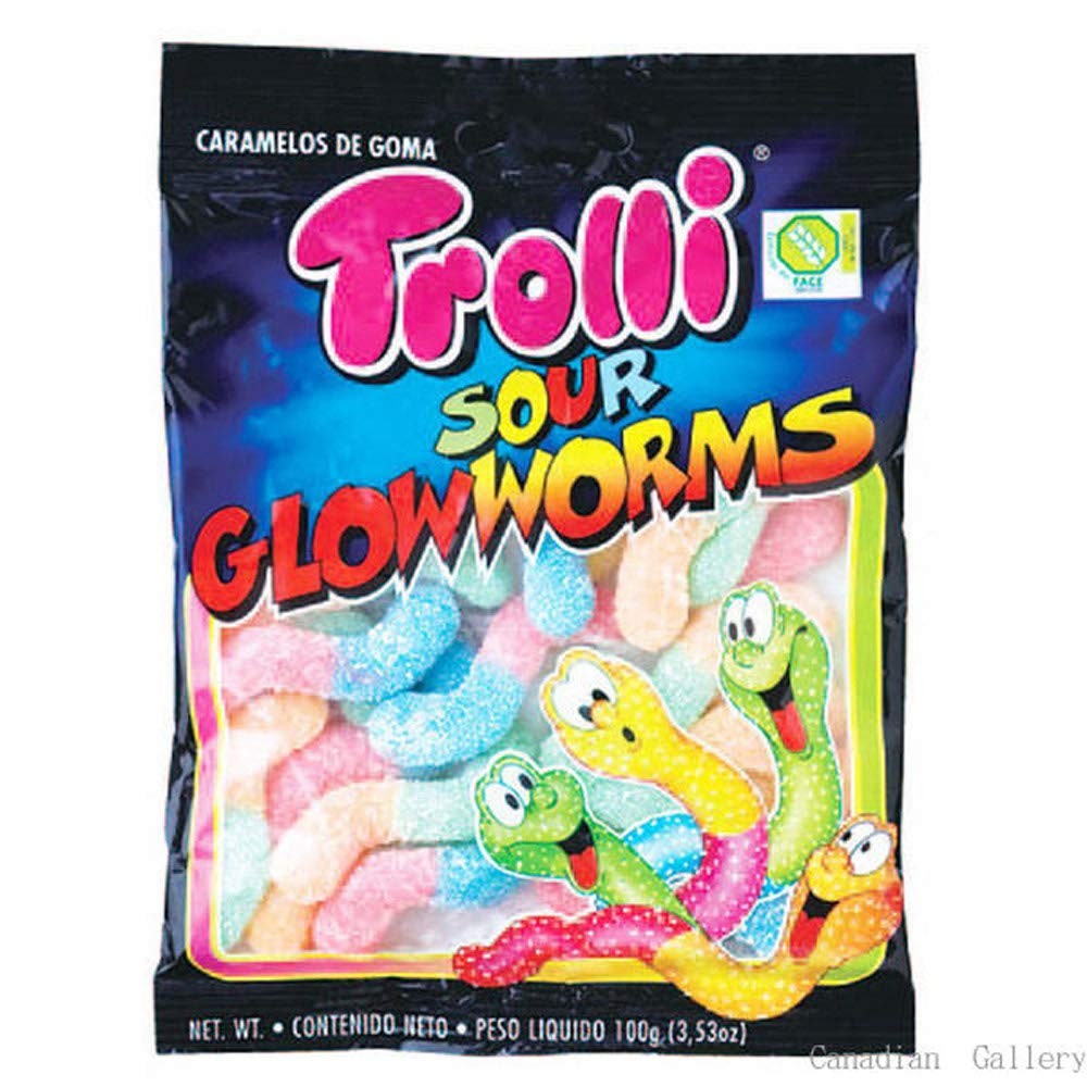 Trolli Sour Glow Worms Gummy Bears 100g | Shopee Malaysia
