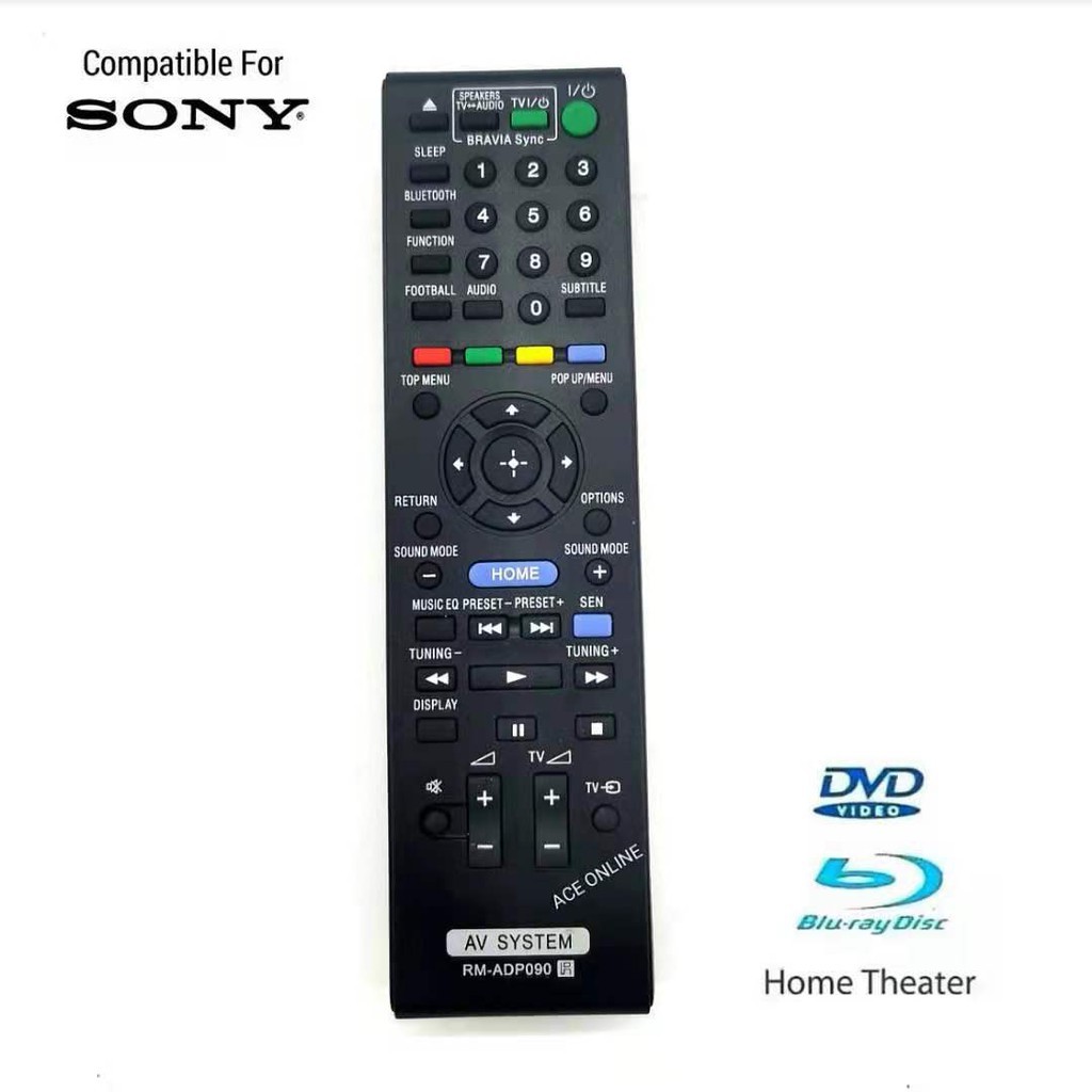 Sony Home Theater System Remote Control RM-ADP090 Compatible With BDV ...