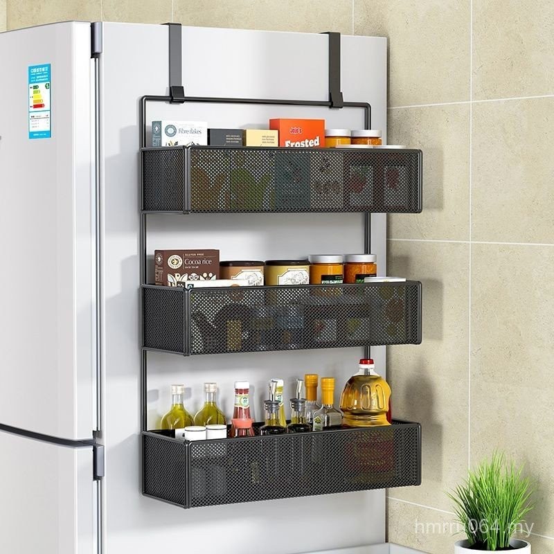 Refrigerator Shelf Side Storage Rack Multifunctional Hook Behind ...