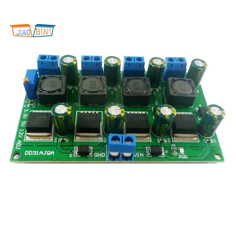 3A 4 Channels Multiple Switching Power Supply Module 3.3V 5V 12V Adjustable Output DC DC Step ...