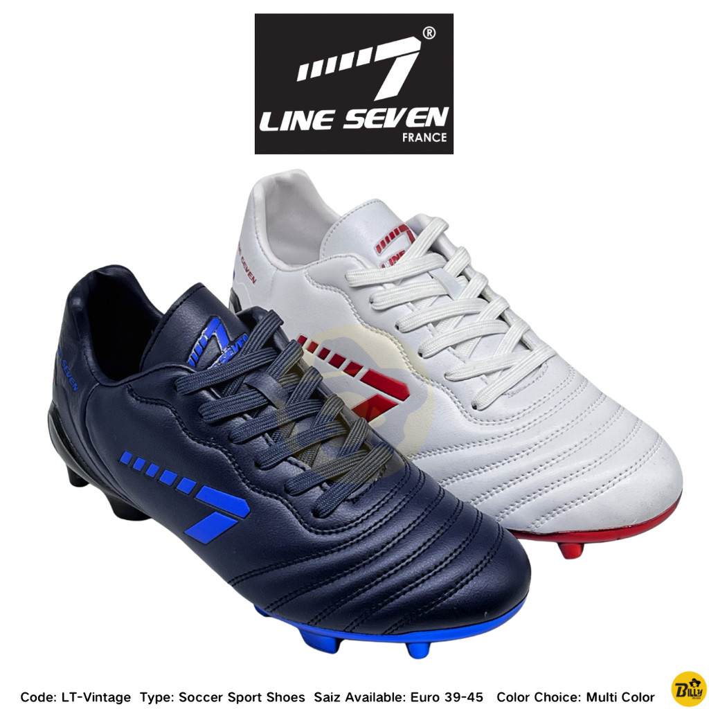 LINE SEVEN Brand Men’s Lace Up Soccer Sports Shoes ( LT-Vintage ...