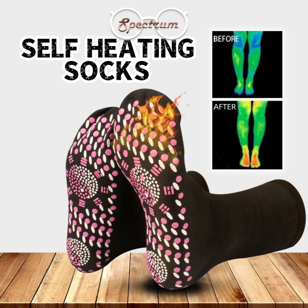 Self Heating Health Care Socks (1 pair) Tourmaline Magnetic Therapy ...