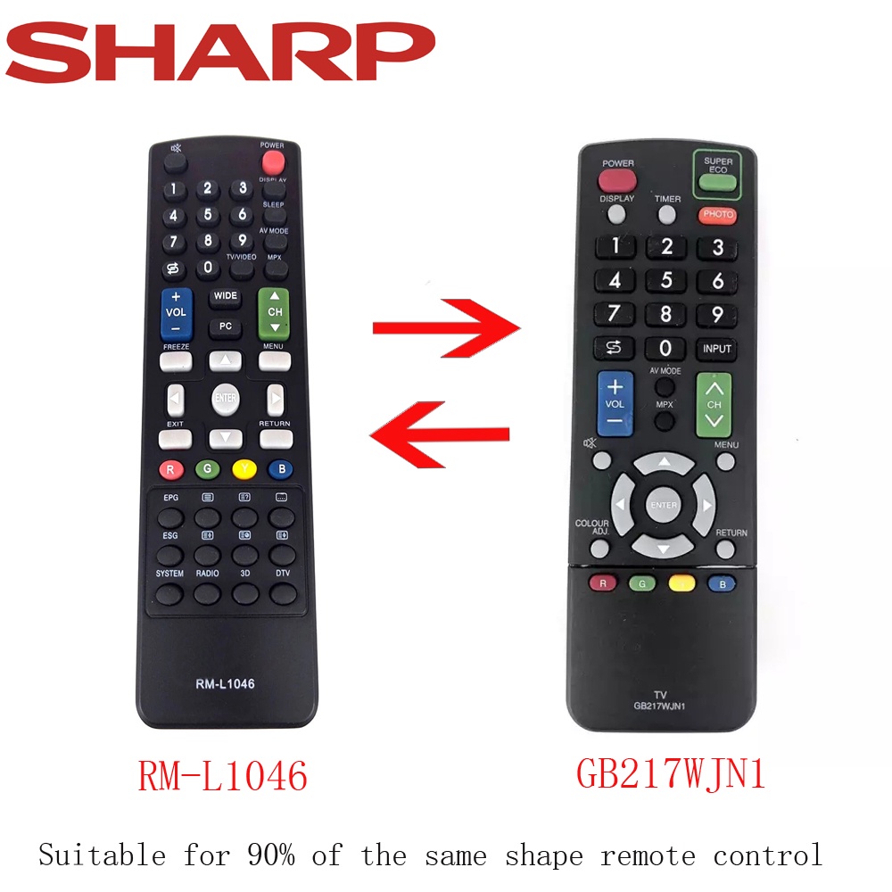 Sharp GB217WJN1 New For SHARP RM-L1046 LCD LED TV Remote Control ...