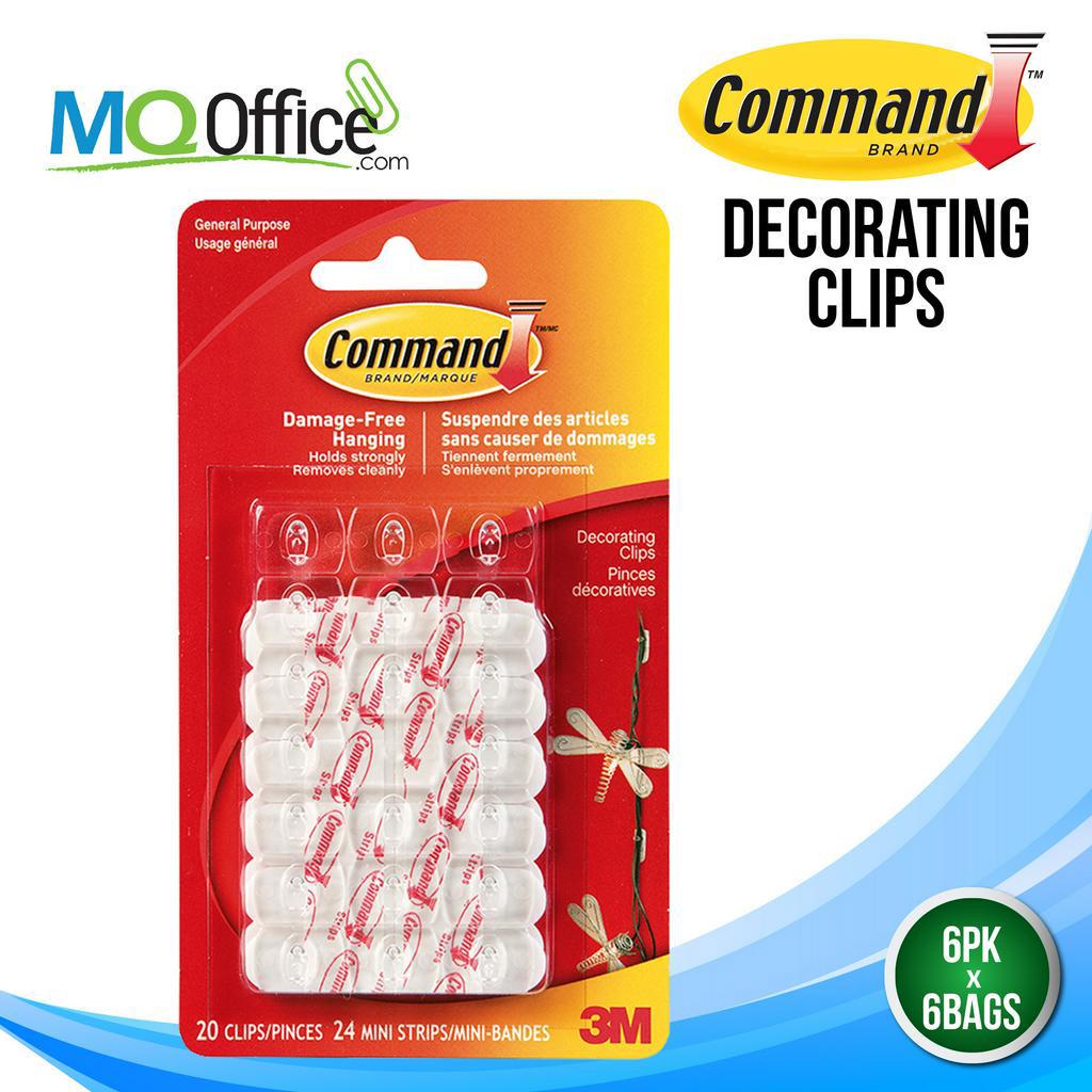 3M Command 17026 Decorating Clips Mini Wall Hook Organizer Wire Line ...