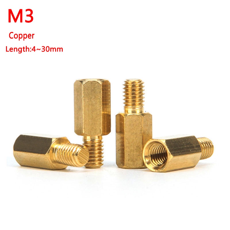 M3 Hex Brass Male Female Standoff Board Stud Metric Hexagon Threaded ...