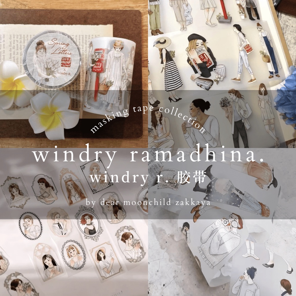 [CLOSING SALE] 1Loop Windry Ramadhina Collection Masking Tape Sticker ...
