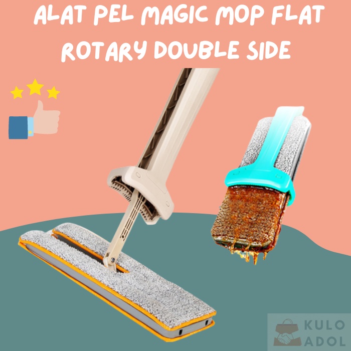 2 Side Floor Mop Ultra Mop Cleanze Flat Rotary Double Side Mop | Shopee ...