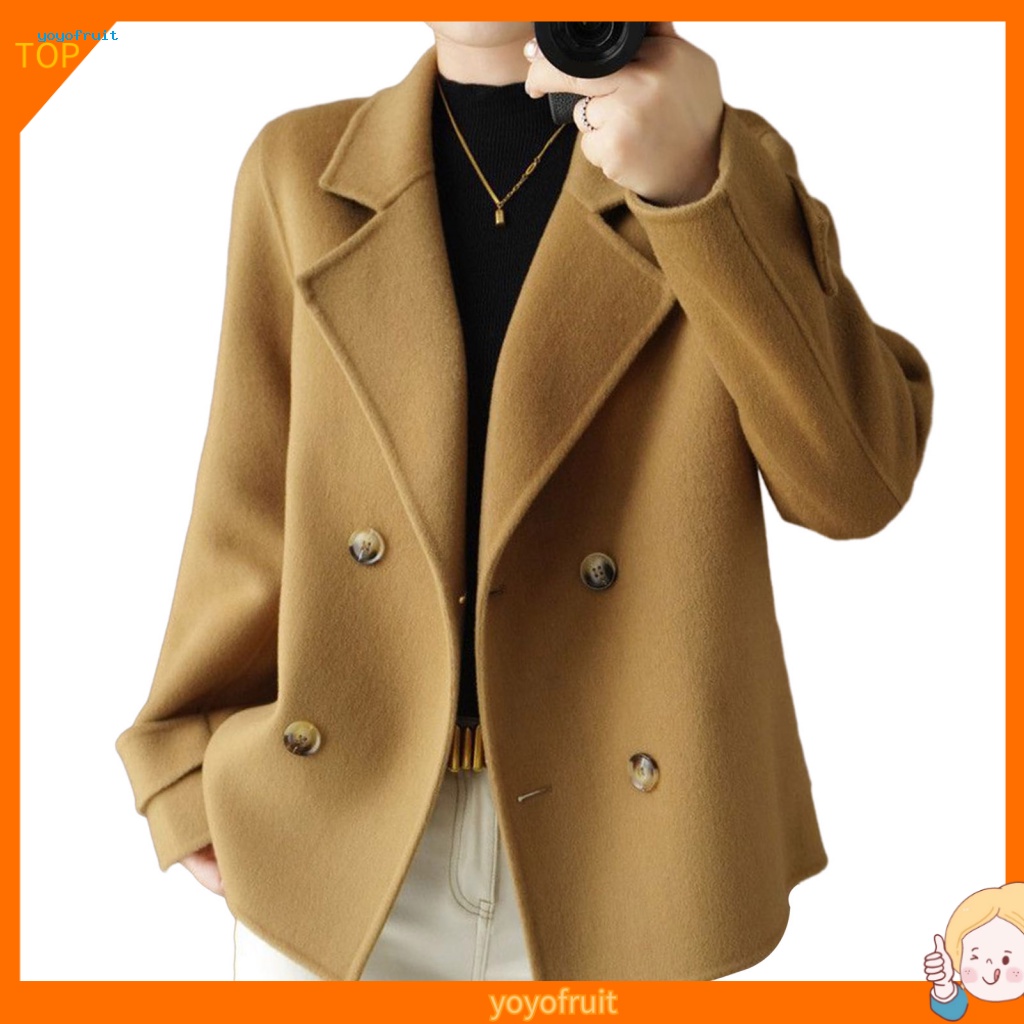 YOF Women Thermal Jacket Short Double-breasted Coat Stylish and Warm ...