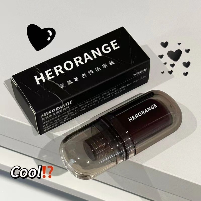 Herorange Lip Gloss Black Mirror Moisturize Moisturizing Lasting Nature ...