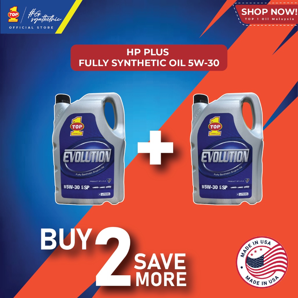 TOP 1 OIL Evolution 5W-30 API SP 4 Liters (2 Bottles) | Shopee Malaysia