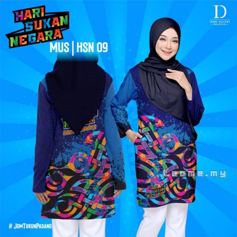 Baju Kelas Muslimah Perempuan Hari Sukan Negara 2023 Muslimah Jersey Hsn Baju Muslimah Couple ...