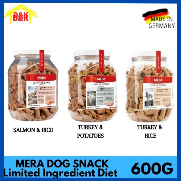 Mera Pure Sensitive Dog Goody Snack (Turkey & Rice/Salmon & Rice/Turkey ...