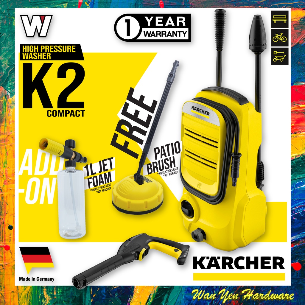Karcher High Pressure Cleaner Waterjet K2 Compact High Pressure Washer ...