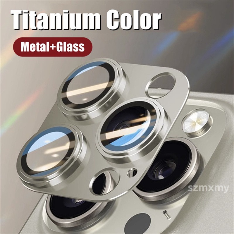 New Titanium Primary Color Phone Camera Glass Film for Iphone 15 14 13 ...