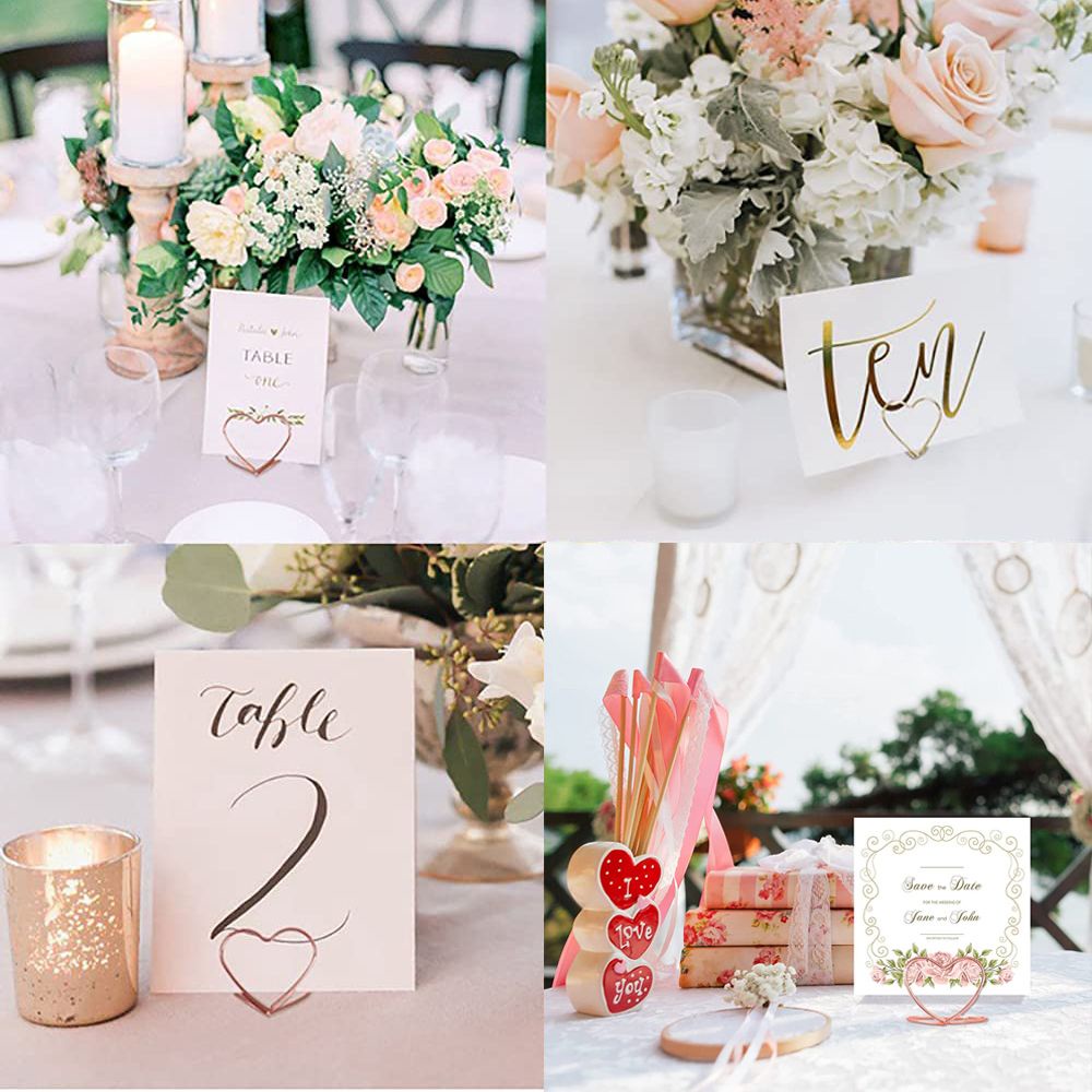 10Pcs Wedding Table Number Holder Stands Name Seating Labels Placecard ...