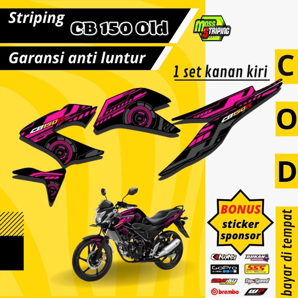 Striping Sticker Lis decal CB150 r old lama cb 150r semi fullbody ...
