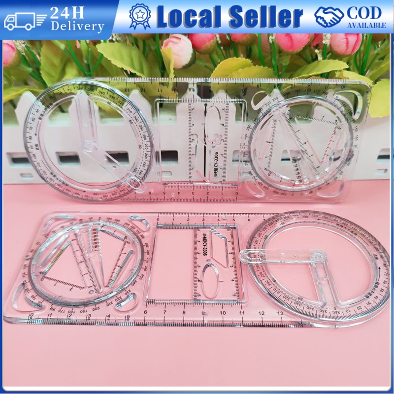 Multifunctional Geometric Ruler Mathematics Drawing Template for ...