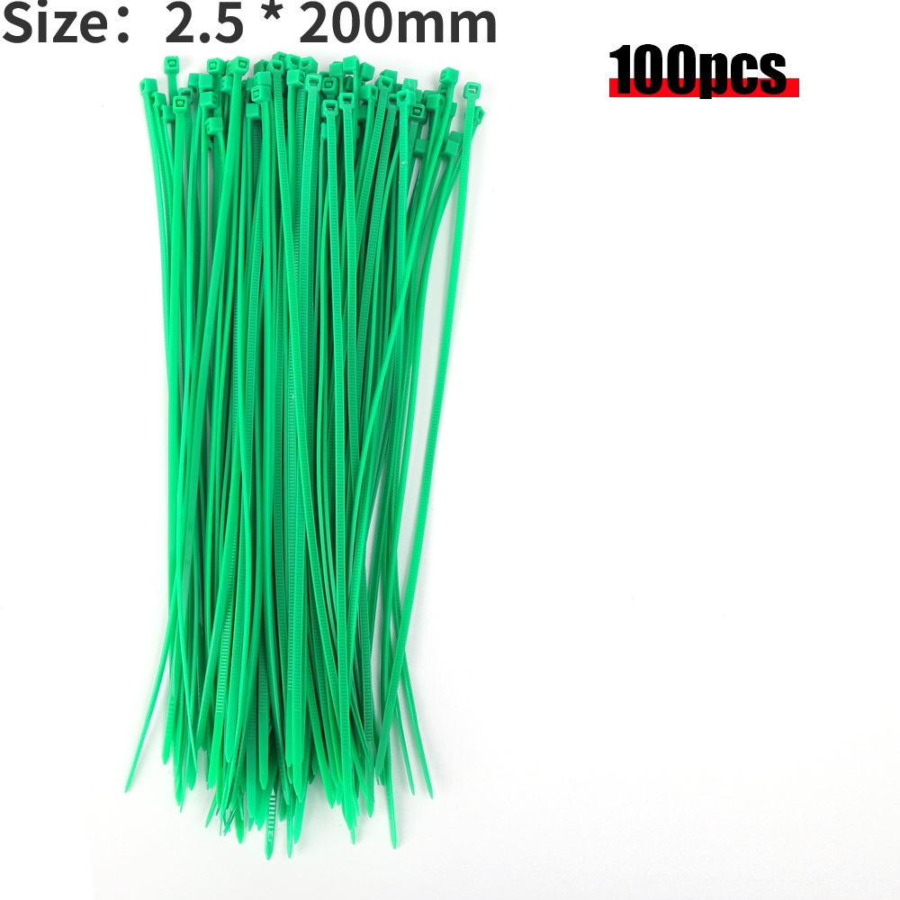 100pcs Hole Mount Nylon Cable Zip Ties / Self Locking Loop Wrap Bundle Tie Straps / Household ...
