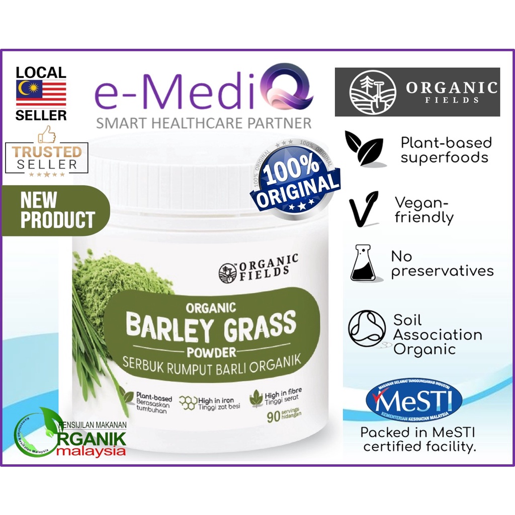 Organic Barley Grass Powder by Organic Fields (180gm) (Exp: Jun/2026 ...