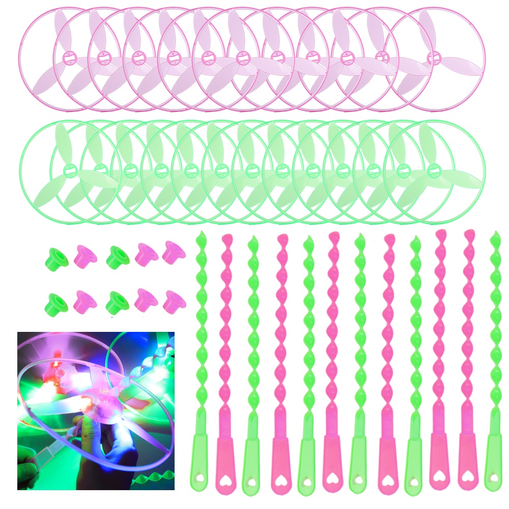 Plastic Handle UFO Toy Fairy Flying Saucer/ Helicopters Outdoor Bamboo ...