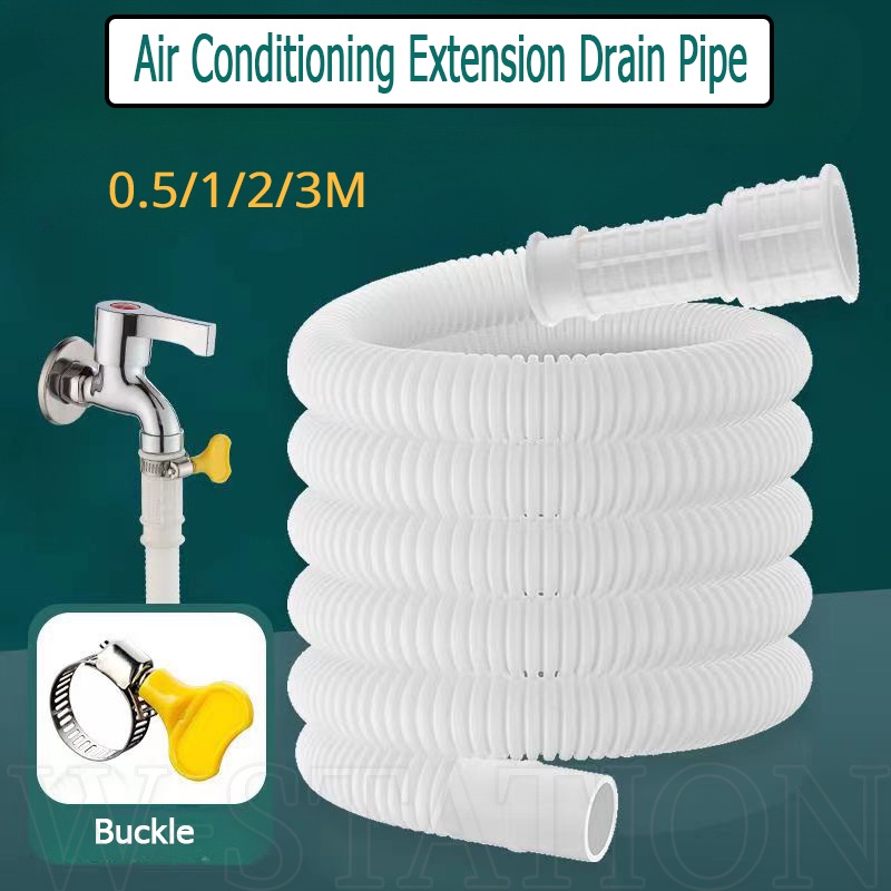 3/2/1/0.5M Corrugated Water Pipe with Clip / Washing Machine Extended ...