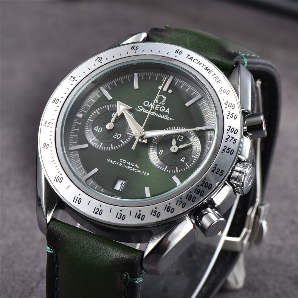 Men's Watch Chronograph Leather Strap Calendar Luxury Branded Fashion ...