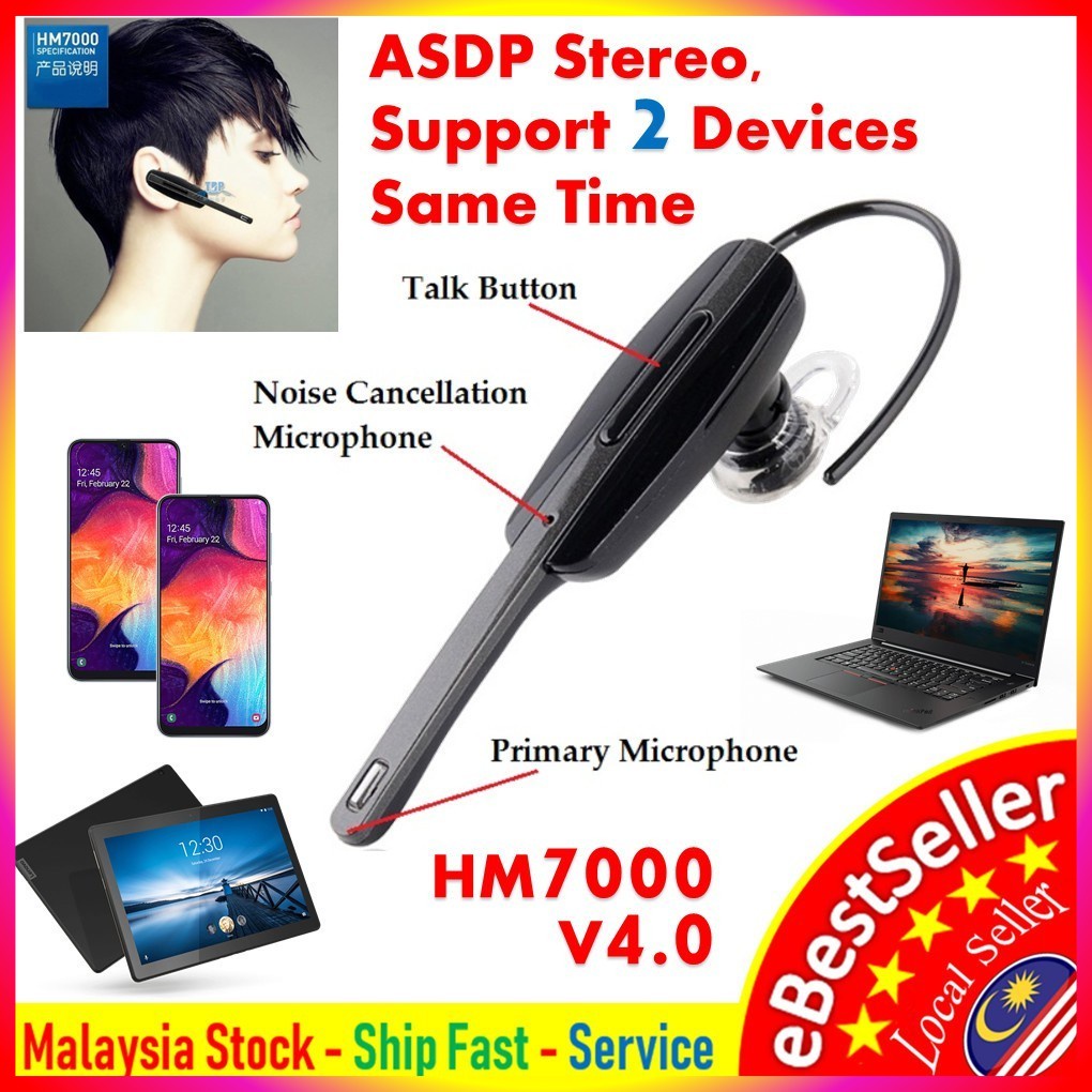 Samsung Compatible Bluetooth Wireless Ear Headset HM7000 V4.0 Bluetooth ...