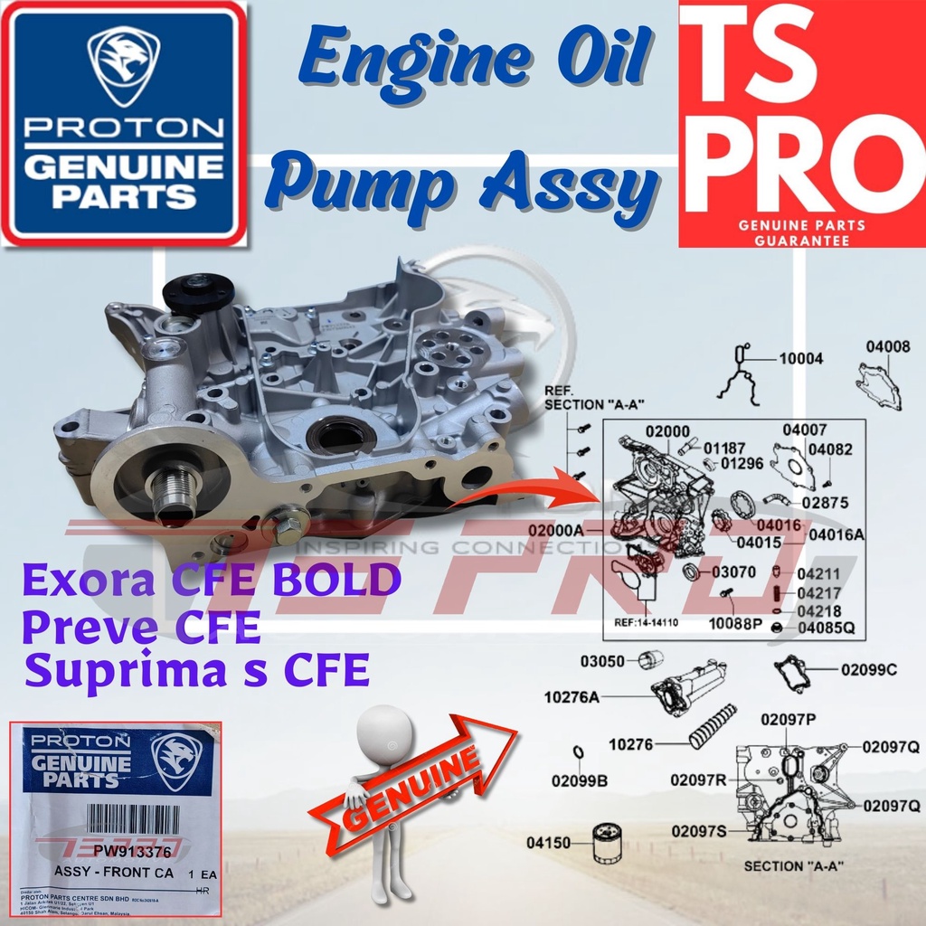 Proton Exora CFE Preve Suprima S Turbo Genuine Engine Oil Pump Assy ...