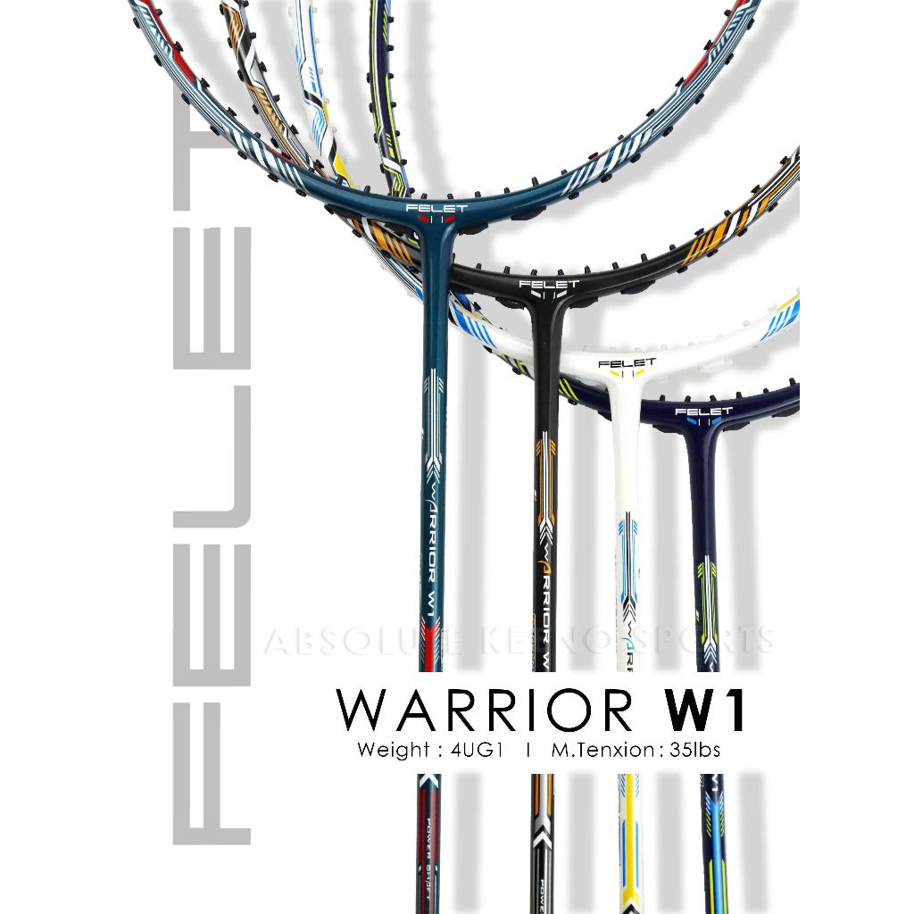 Felet WARRIOR W1 35lbs W 1 Badminton Racket Original | Shopee Malaysia