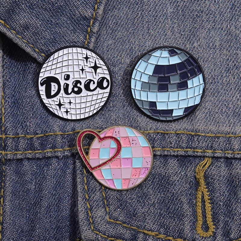 Funny Disco Ball Enamel Pin Brooches Disco Lover Brooch Lapel Badges ...