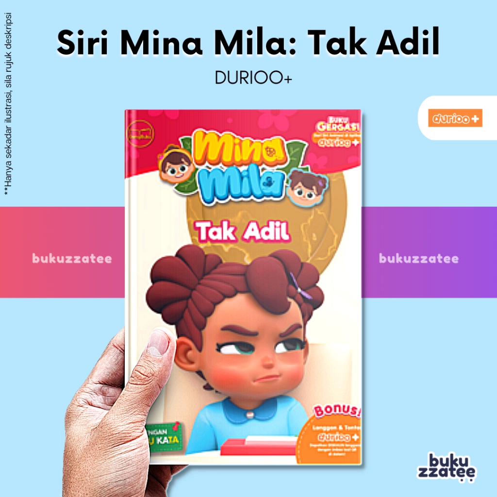 (Buku Saiz Gergasi) Siri Mina Mila: Tak Adil | Big Book Durioo+ | Buku ...