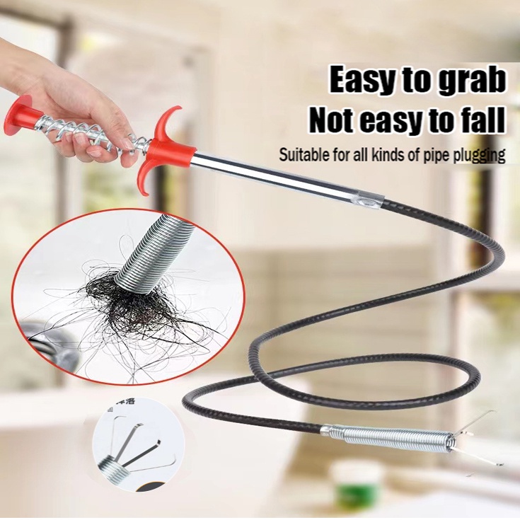 60cm Four-claw Extractor Plumbing Sewer Cleaning Fishing Tool Clip Toilet Bowl Dredging garbage ...