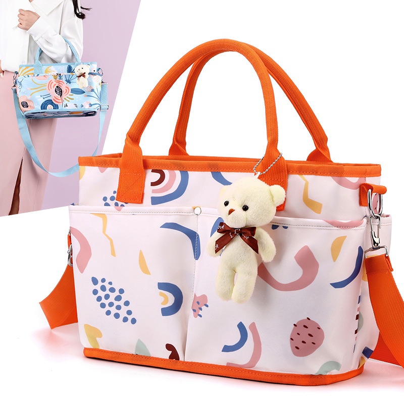 Han, tas ibu, kapasitas besar, ruang santai, tas ibu, tas, kanvas, tas ...