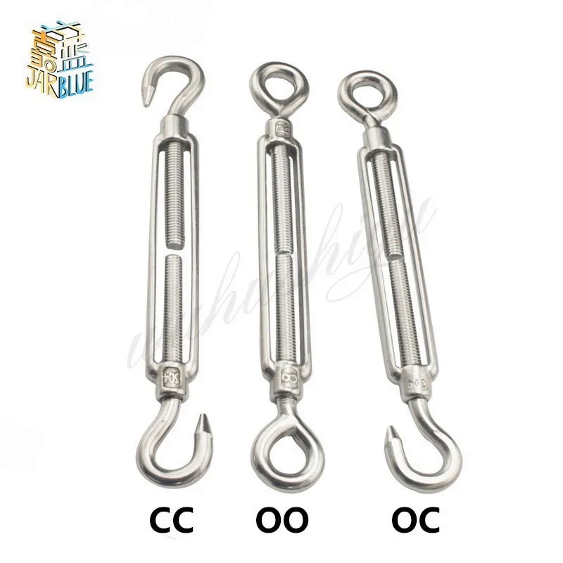 YY M4 M5 M6 M8 M10 Stainless Steel 304 Adjust Chain Rigging Hooks & Eye ...