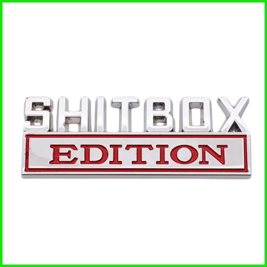 Shitbox Edition Badge 3D Car Emblems Shitbox Design Self Adhesive ...