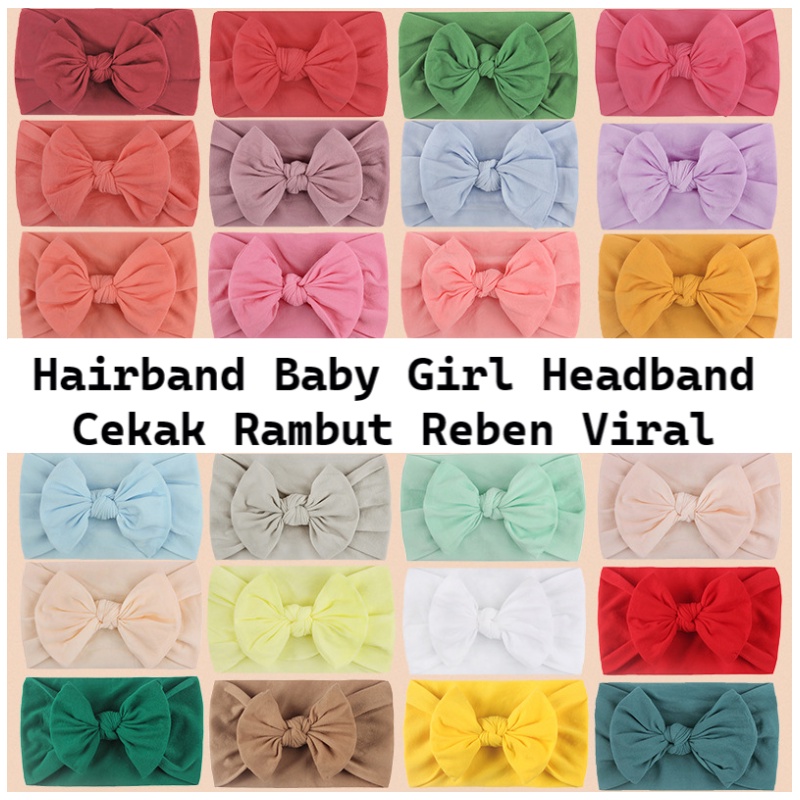 Cekak Rambut Reben Bayi Baru Lahir Ribbon Hairband Newborn Baby Girl ...