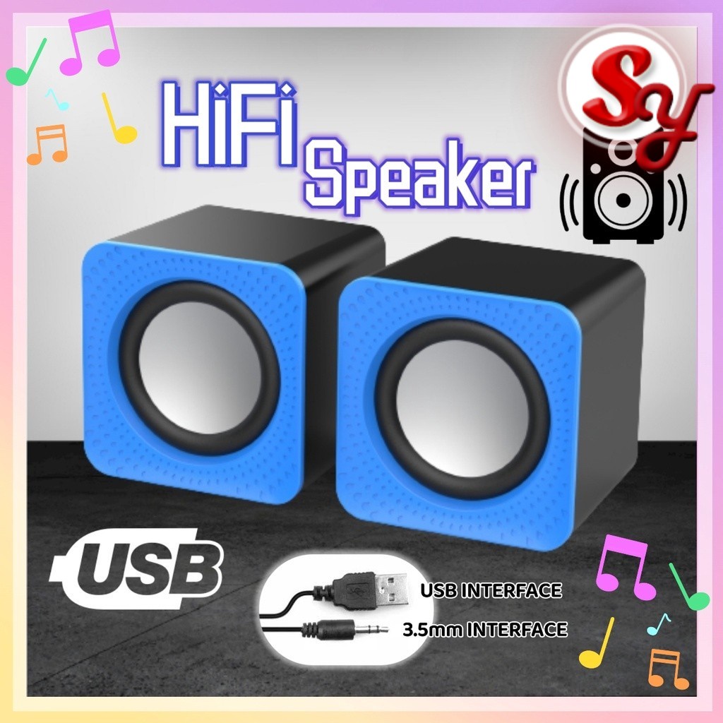 Mini Audio Bass USB Wired Speaker for Laptop PC Handphone Music Stereo ...