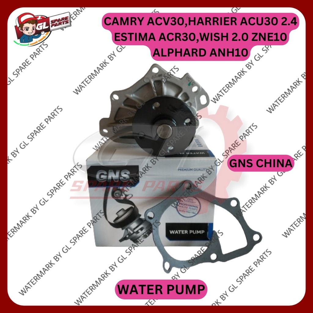 GNS WATER PUMP TOYOTA CAMRY ACV30 HARRIER 2.4 ACU30 ESTIMA ACR30 WISH 2 ...