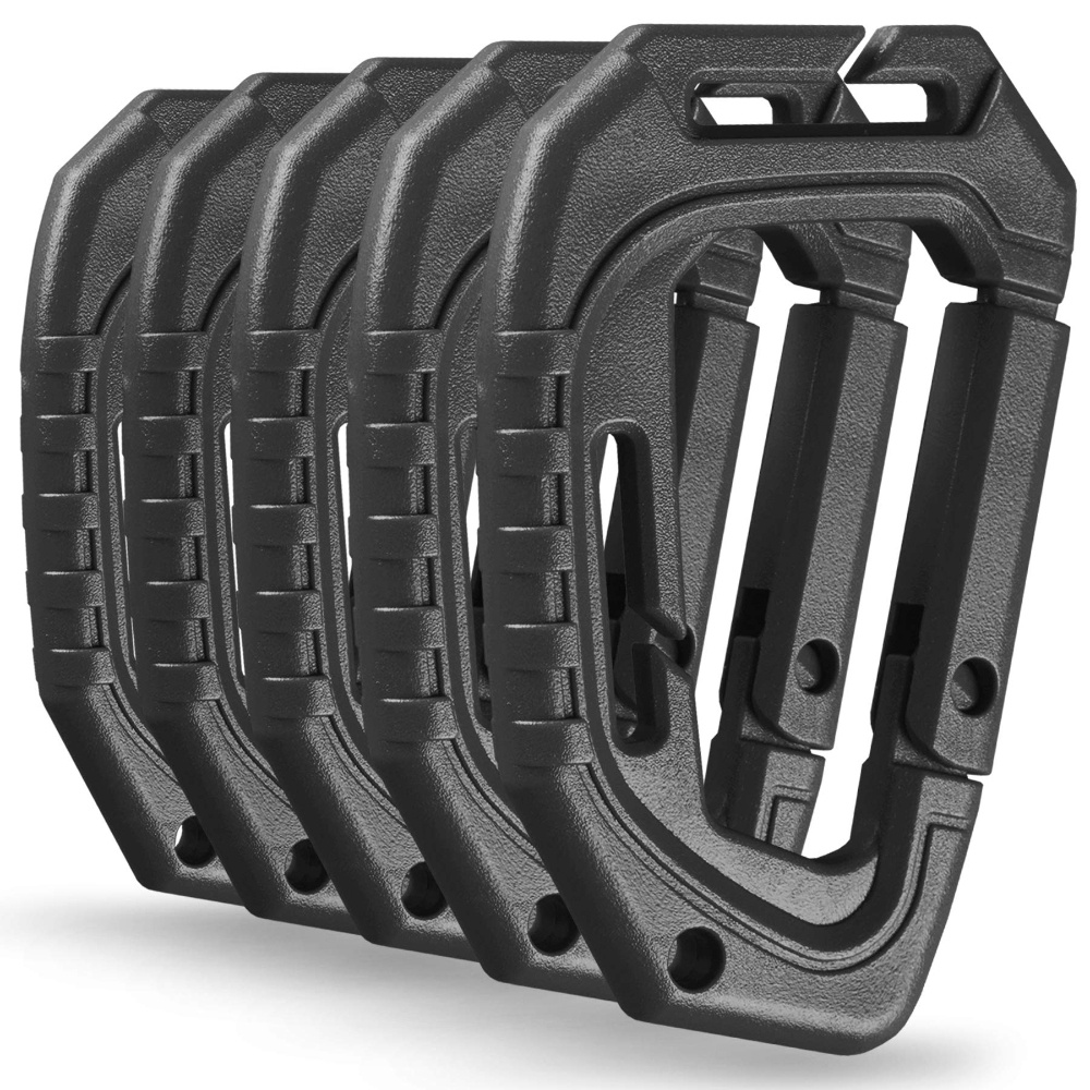 LUC 5pcs multi-purpose carabiner backpack D-type fixed buckle Molle ...
