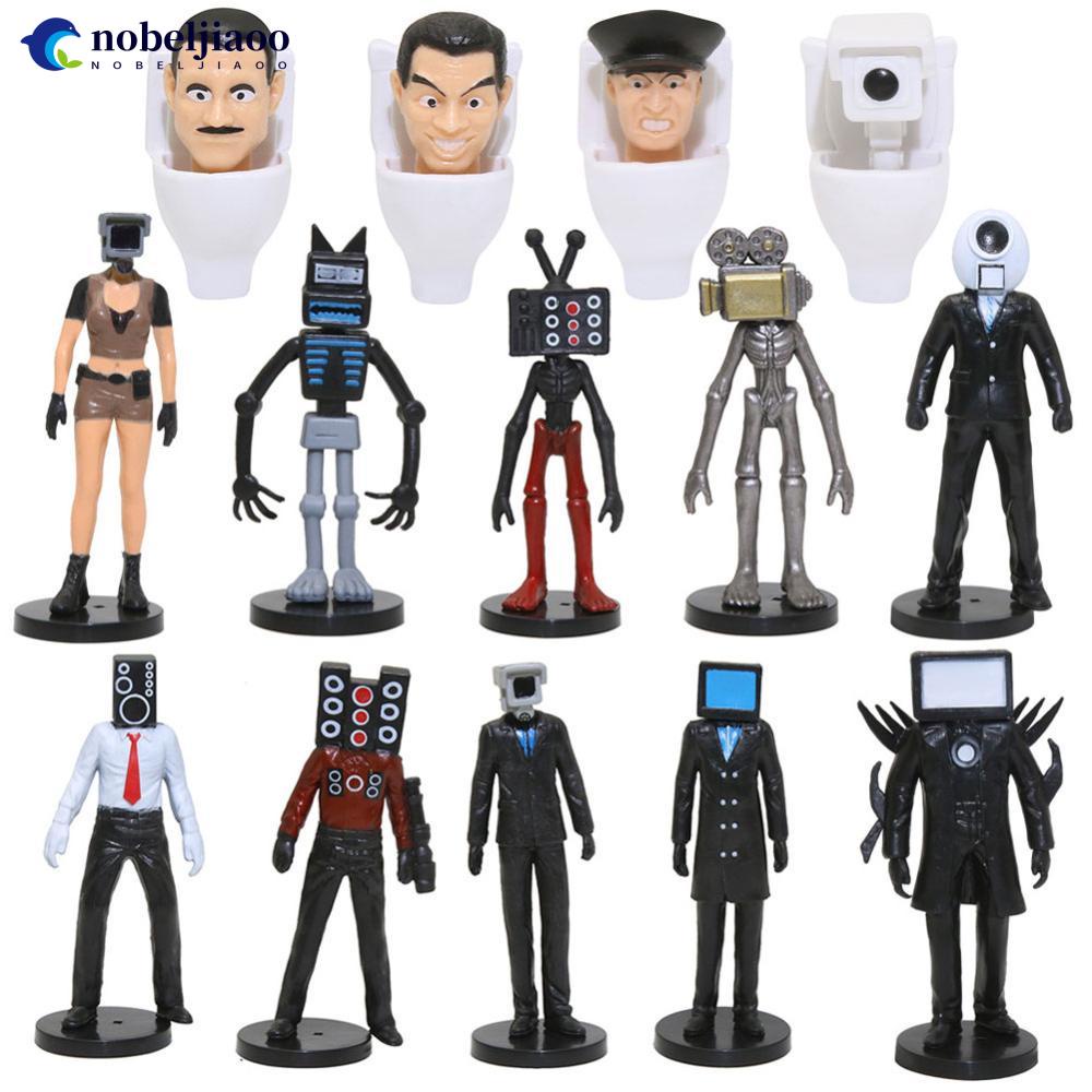 NOBELJIAOO 6Pcs/Set Skibidi Toilet PVC Audio Toilet Man VS Monitor Man ...